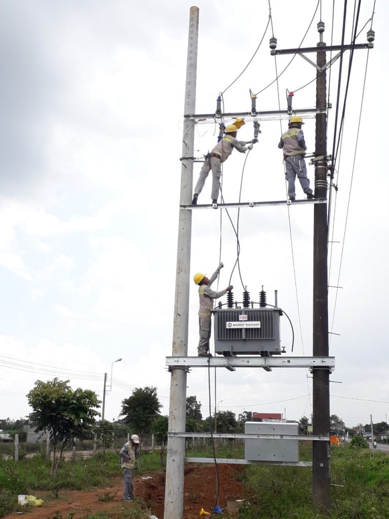 Two Pole Mounted Transformer